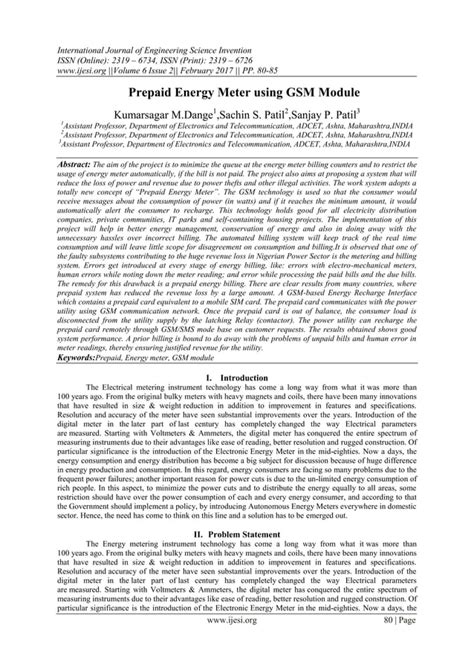 prepaid energy meter using gsm module pdf
