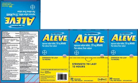 Aleve Package Insert Prescribing Information
