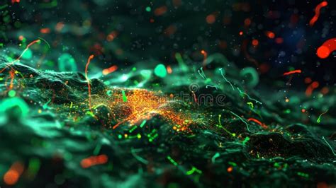 Fluorescence Microscopy Image Revealing The Colocalization Of Dopamine Receptors And Other