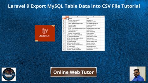 Laravel 9 Export Mysql Table Data Into Csv File Tutorial