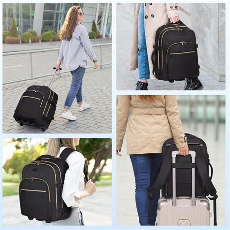 Devpnr Mochila Con Ruedas Para Mujer Mochila De Viaje Para Laptop De