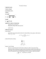 Calc II Review The Calculus II Review Integration By Parts Improper Integrals Area Between