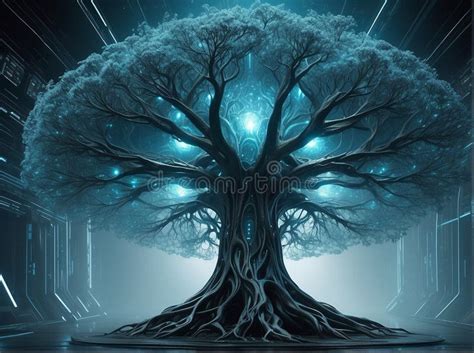 A Mesmerizing Scifi Tech Savvy Binary Tree Entity Ai Generated Stock