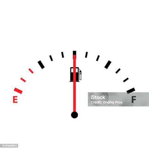 연료 자동차 표시기 아이콘 게이지 가솔린 자동차 미터 기호 제어 기호 벡터 일러스트 가득 찬에 대한 스톡 벡터 아트 및 기타