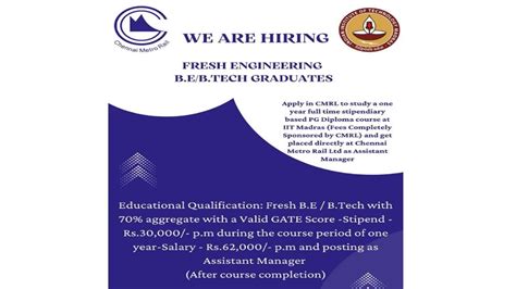 Iit Madras Introduces Pg Diploma In Metro Rail Tech And Management