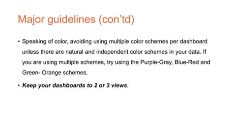 Dashboard Guidelines Ppt