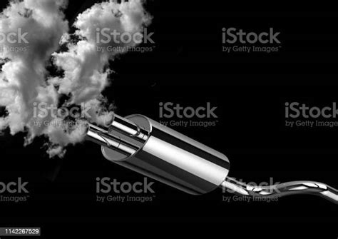 자동차 파이프 배기 연기와 검은 배경 위에 고립 된 연기 자동차에의 한 환경 오염의 개념 3d 렌더링 0명에 대한 스톡 사진 및 기타 이미지 Istock
