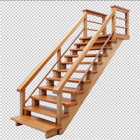 Premium Psd Stairs Ascending Gracefully On A Pure White Background
