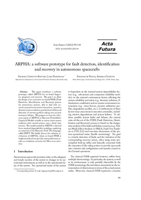 pdf arpha a software prototype for fault detection identification