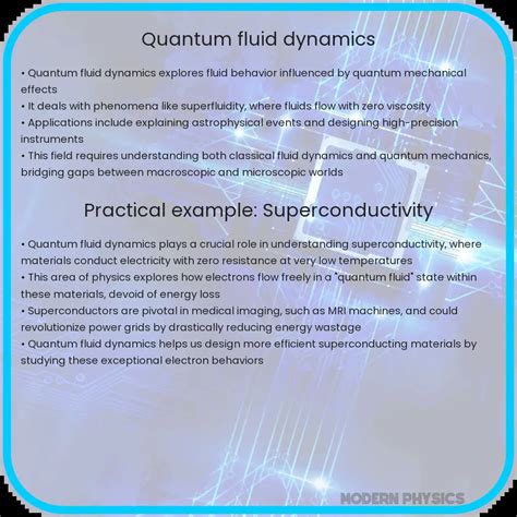 Quantum Fluid Dynamics Principles Applications And Theory
