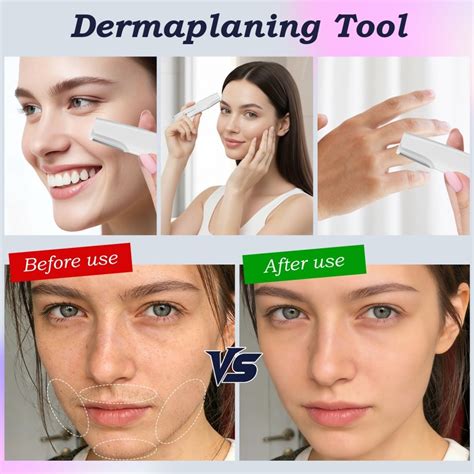 Women Electric Dermaplane Razor 3 Speed Rechargeable Facial Hair Peach