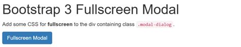 fullscreen modal in bootstrap 5 with examples