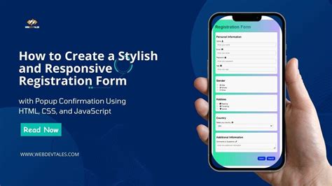 How To Create A Stylish And Responsive Registration Form With Popup