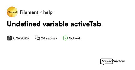 Undefined Variable Activetab Filament