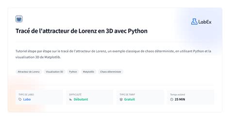 Tracé De Lattracteur De Lorenz En 3d Avec Python Labex