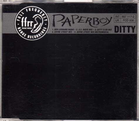 Paperboy Ditty Cdm Eurodance 90 Cd Shop