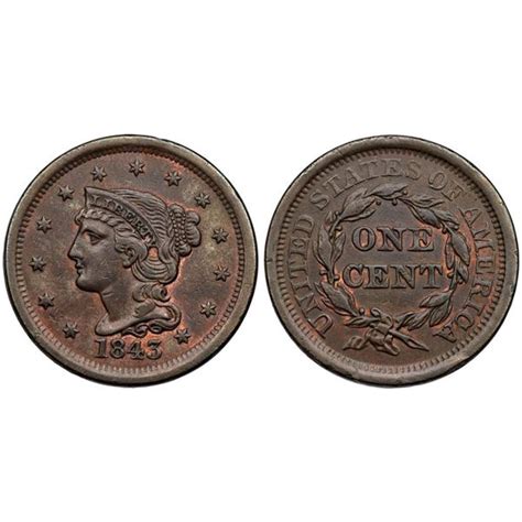 1843 N 5 R1 Type Of 1844 Vf25 Early Cents Auctions
