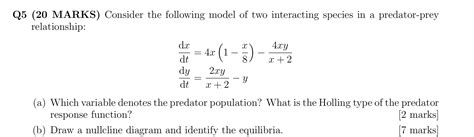 Solved 25 20 Marks Consider The Following Model Of Tw