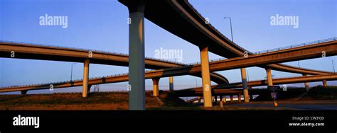 This Freeway Overpass Intersection It Interstate 10 And 15 In Southern