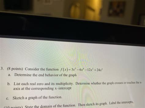 solved 3 8 points consider the function f x 3x 6x