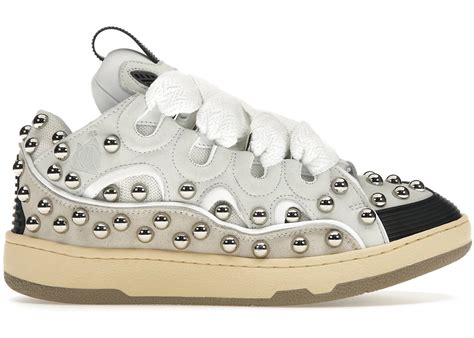 Lanvin Studded Leather Curb Sneaker White Womens Fwskdk02tcah2300 Us