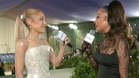 Watch Ariana Grandes Wicked Mother Of Pearl Met Gala Dress Met