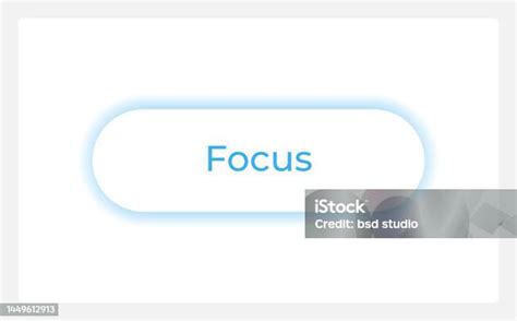 Focused Button State Ui Element Template Stock Illustration Download