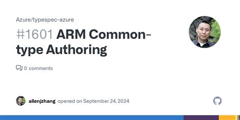 arm common type authoring · issue 1601 · azure typespec azure · github