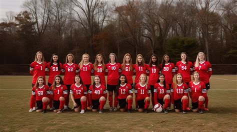 The Girls Soccer Team Poses For A Picture Background Team Soccer