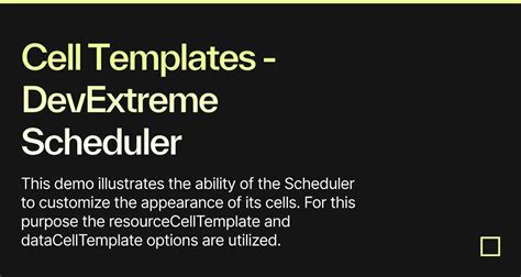 Cell Templates Devextreme Scheduler Codesandbox