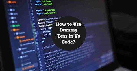 How To Use Dummy Text In Vs Code Lipsum Hub