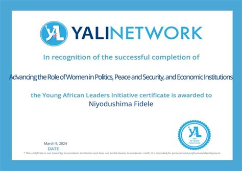 Completed Yalinetwork On Gender Diversity Niyodushima Fidele Posted