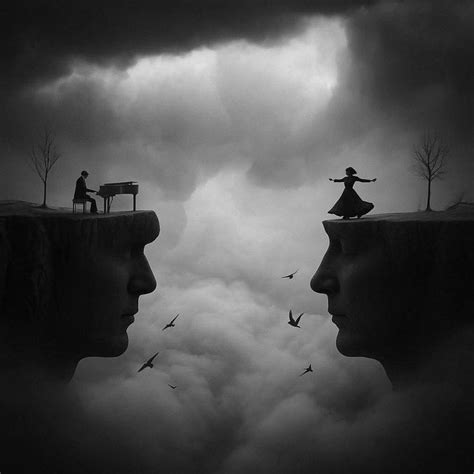 Black And White Spiritual Image Black And White Surreal Art