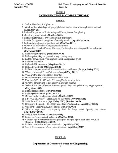 1 Cs6701 Cryptography And Network Security Question Bank 2019