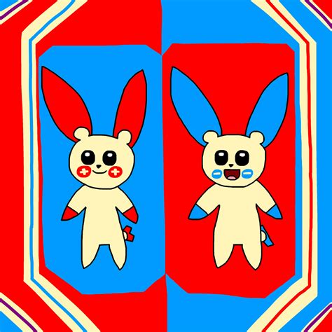 Plusle And Minun Fanart By Chikamotokenji On Deviantart