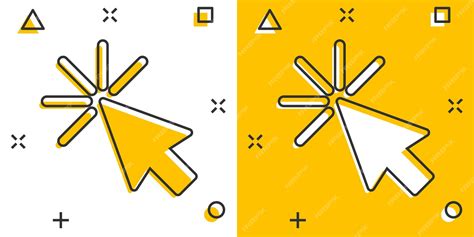 Premium Vector Computer Mouse Cursor Icon In Comic Style Arrow Cursor Vector Cartoon