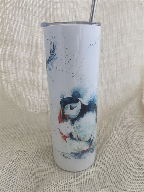Puffin Vacuum Insulated Tumbler Gekko Art Watercolours