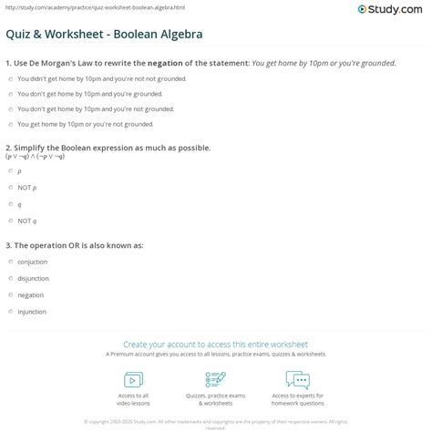 Boolean Algebra Worksheet Cbse Class 12 Computer Science Boolean
