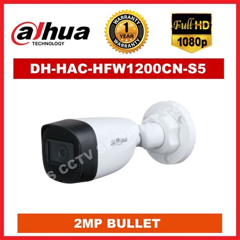 Dahua Cctv Camera 2mp Hd Smart Ir Bullet 36mm28mm Lens Wired Wdr