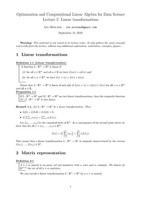 Linear Dependency Optimization And Computational Linear Algebra For