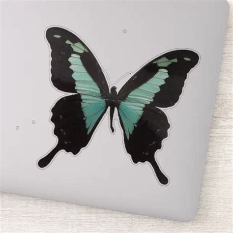 Teal Butterfly Sticker Zazzle