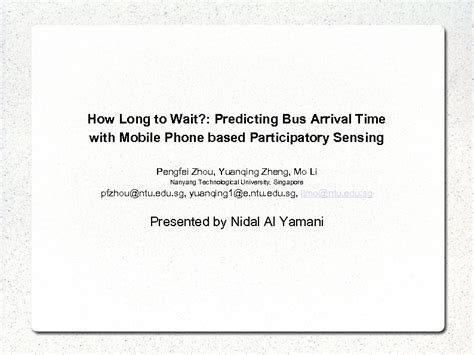 how long to wait predicting bus arrival