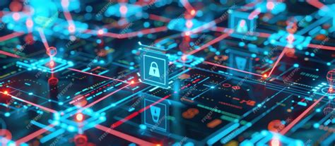 cyber security network digital locks and data flow premium ai