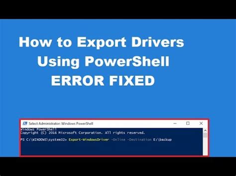 How To Export Drivers Using PowerShell YouTube