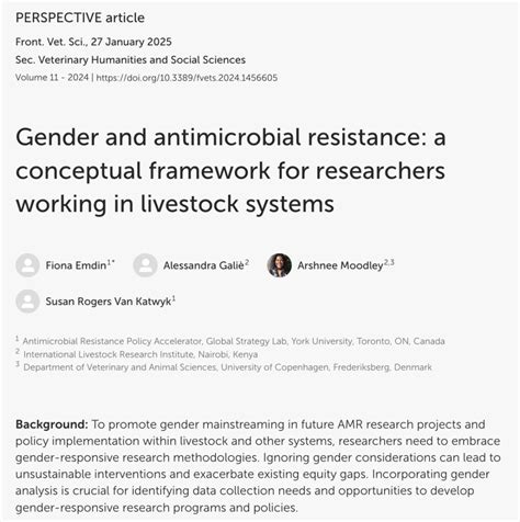 Enhancing The Gender Responsiveness Of Amr Research