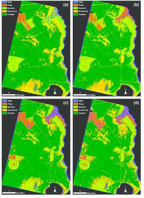 Results Of Four Image Classifications A SAR Image Stack B SAR