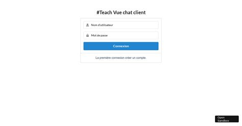Teach Vue Chat Client Build Codesandbox