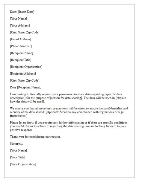 Letter Template For Personal Data Sharing Authorization Free Samples In Pdf Letterin