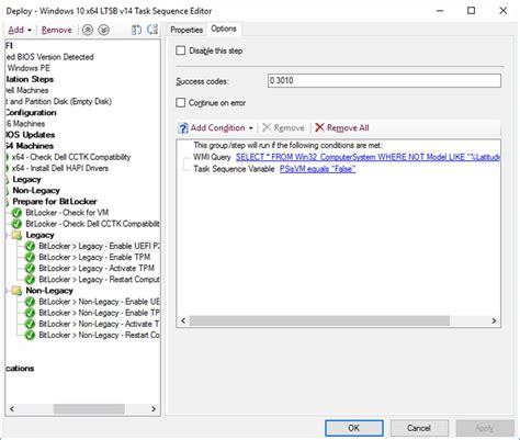 Sccm Task Sequence Windows 10 With Dell Cctk Uefi Bitlocker