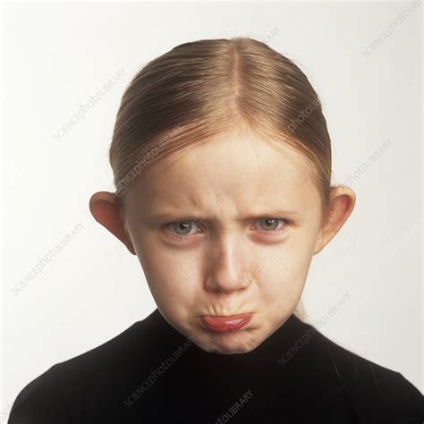 Grumpy Girl Stock Image P701 0368 Science Photo Library